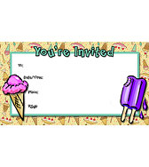 Ice Cream Invitations - Free Printable Fill-In Summer Invitations